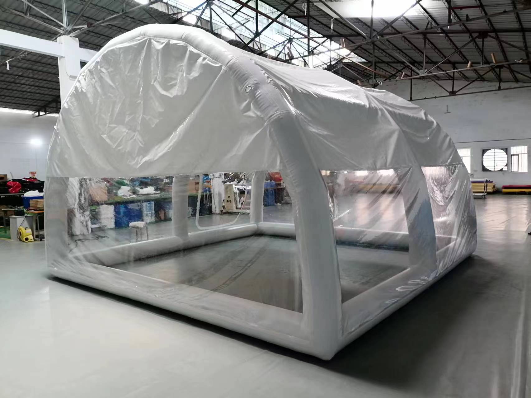 Premium Inflatable Pool Cover - Transparent Protective Shelter