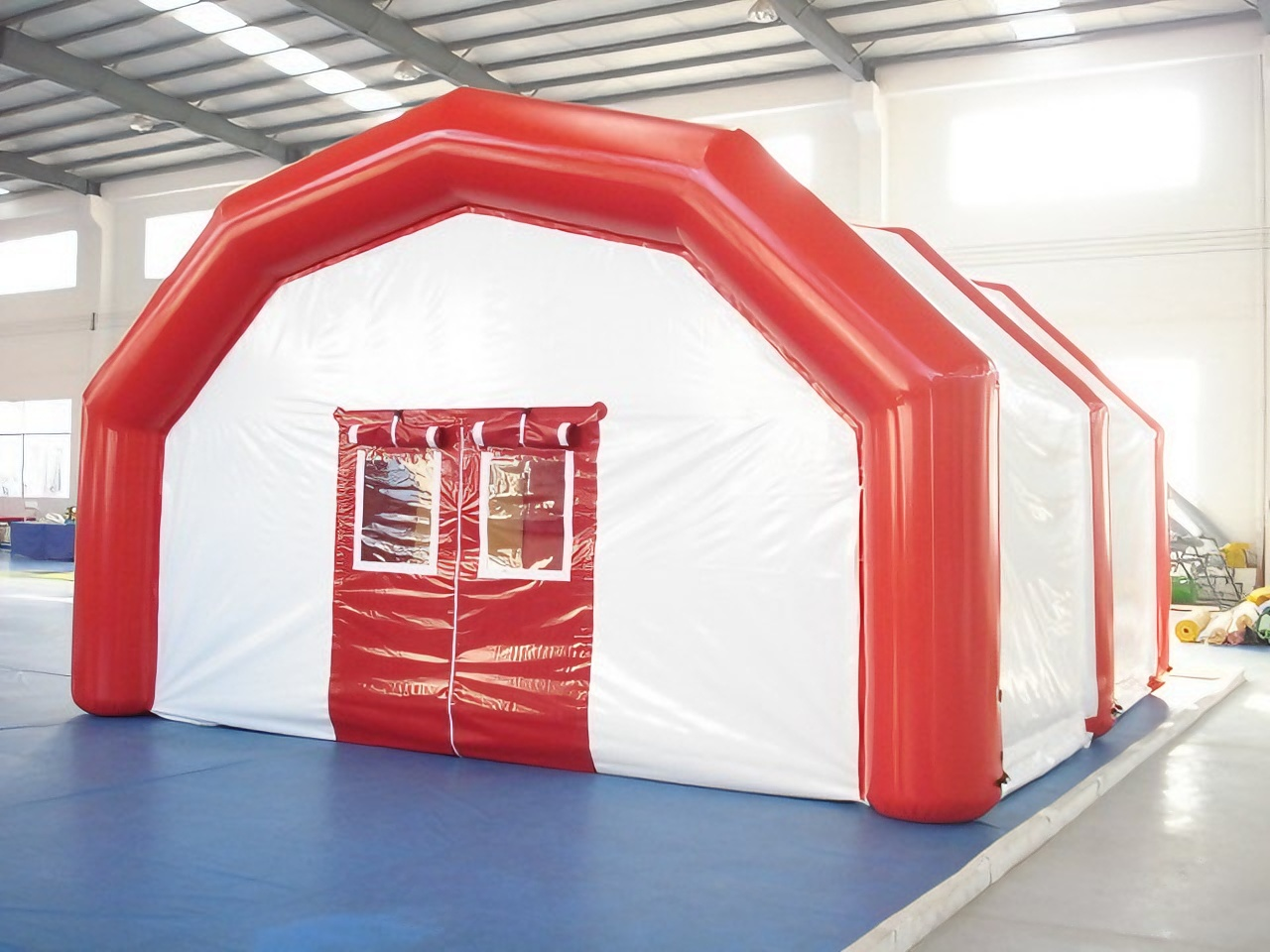 White Inflatable Medical Tent Rapid Deployment Emergency