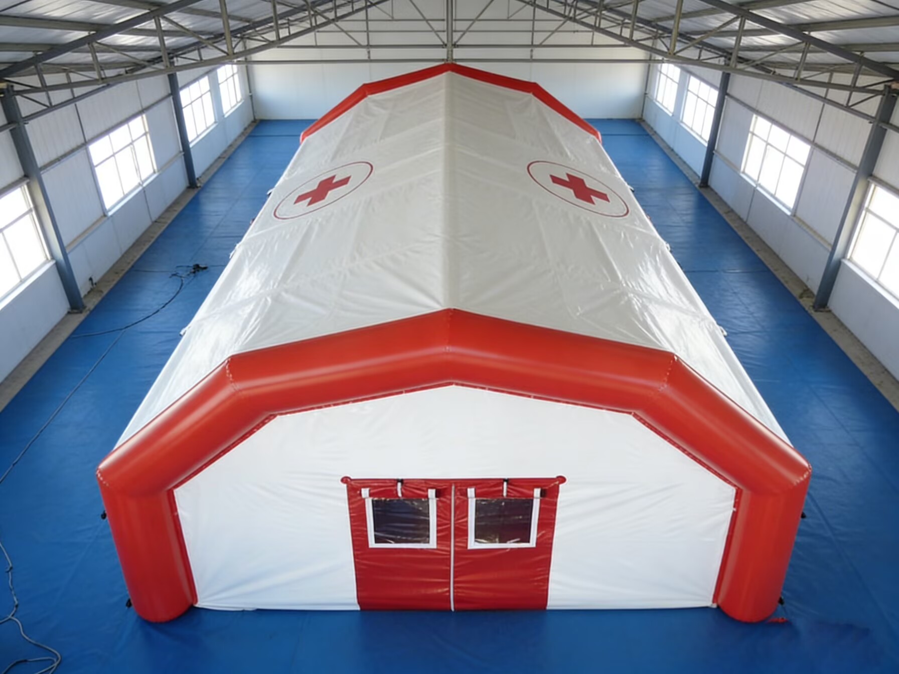 White Inflatable Medical Tent Rapid Deployment Emergency