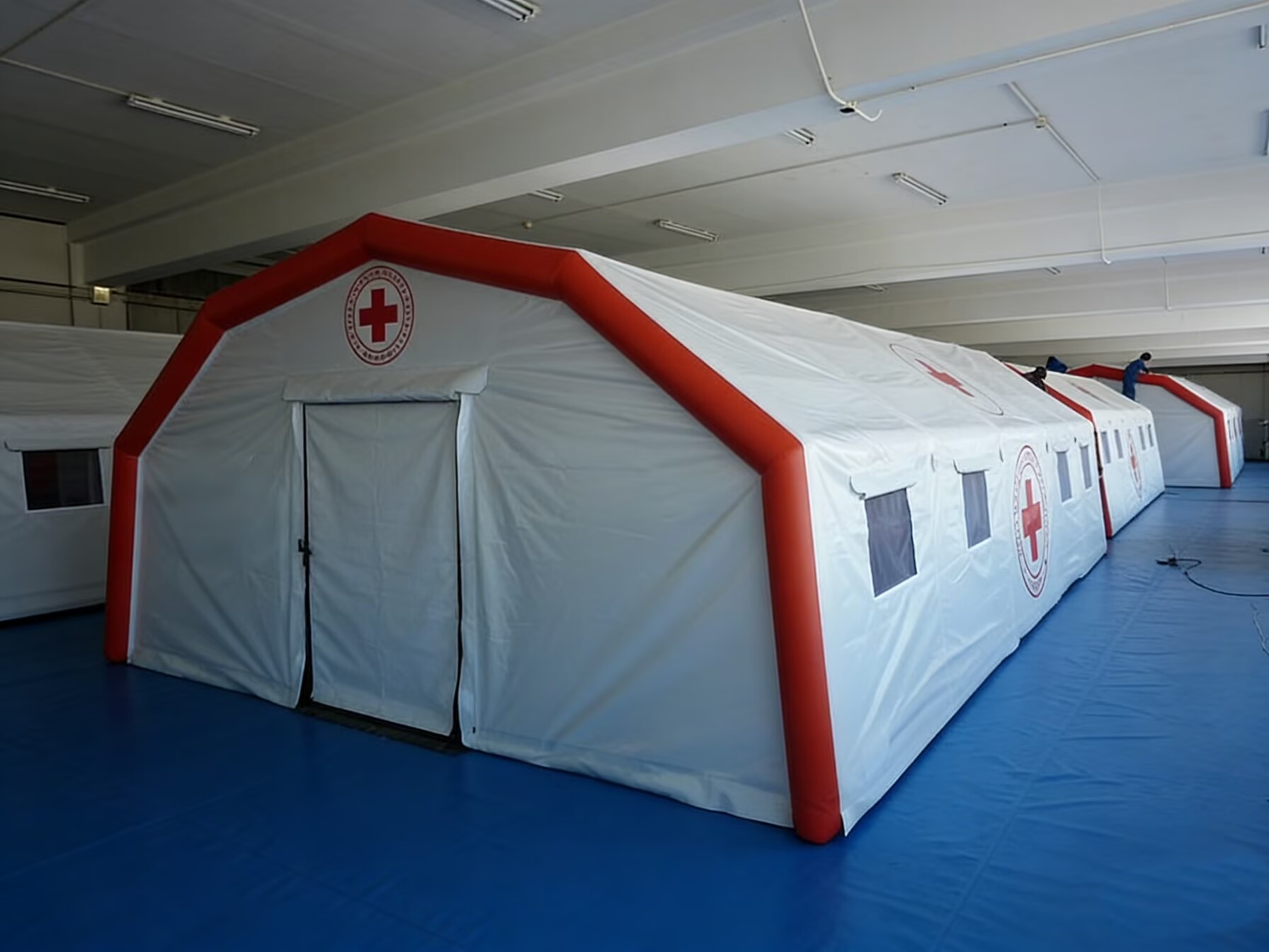 White Inflatable Medical Tent Rapid Deployment Emergency