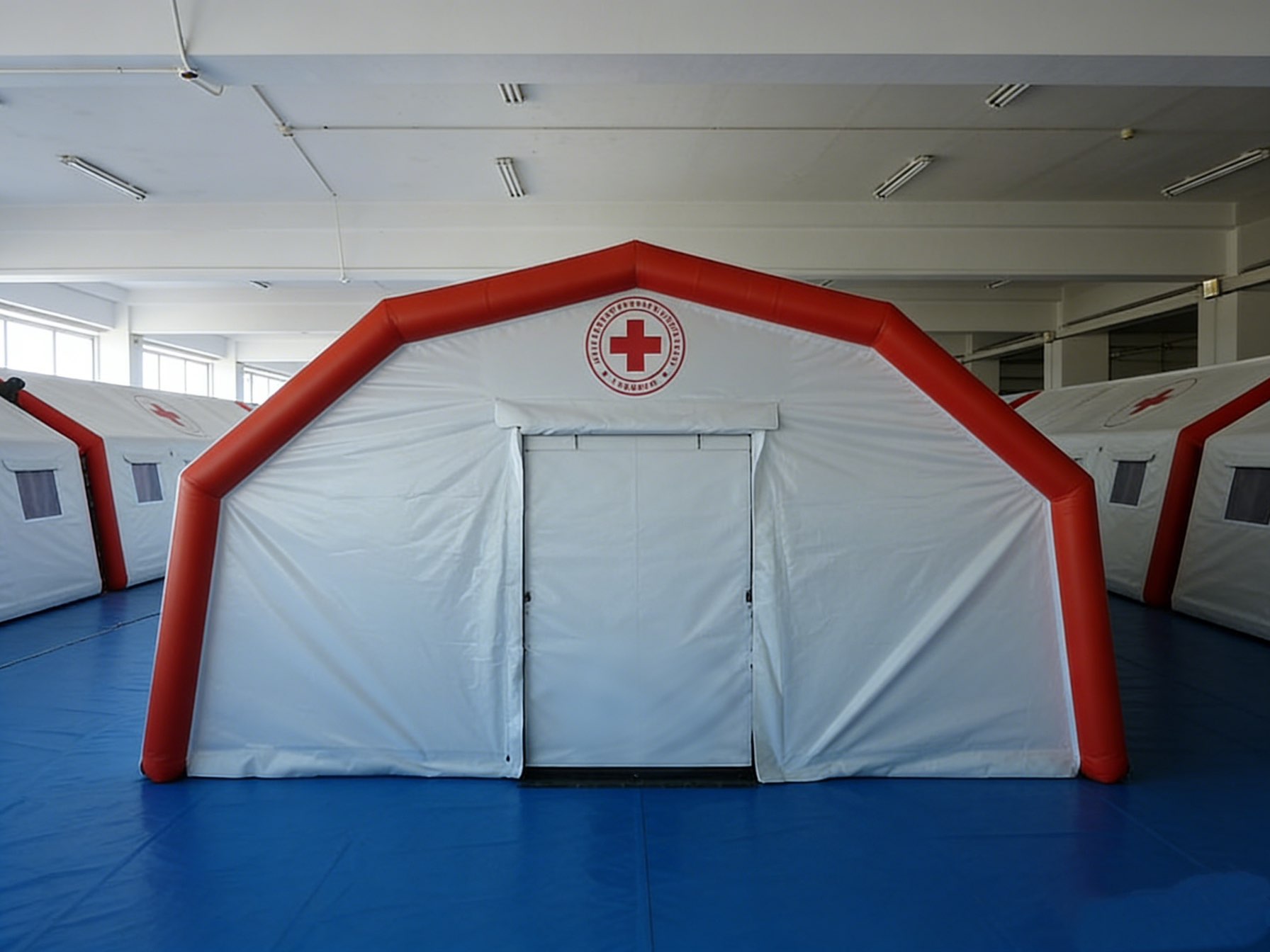 White Inflatable Medical Tent Rapid Deployment Emergency